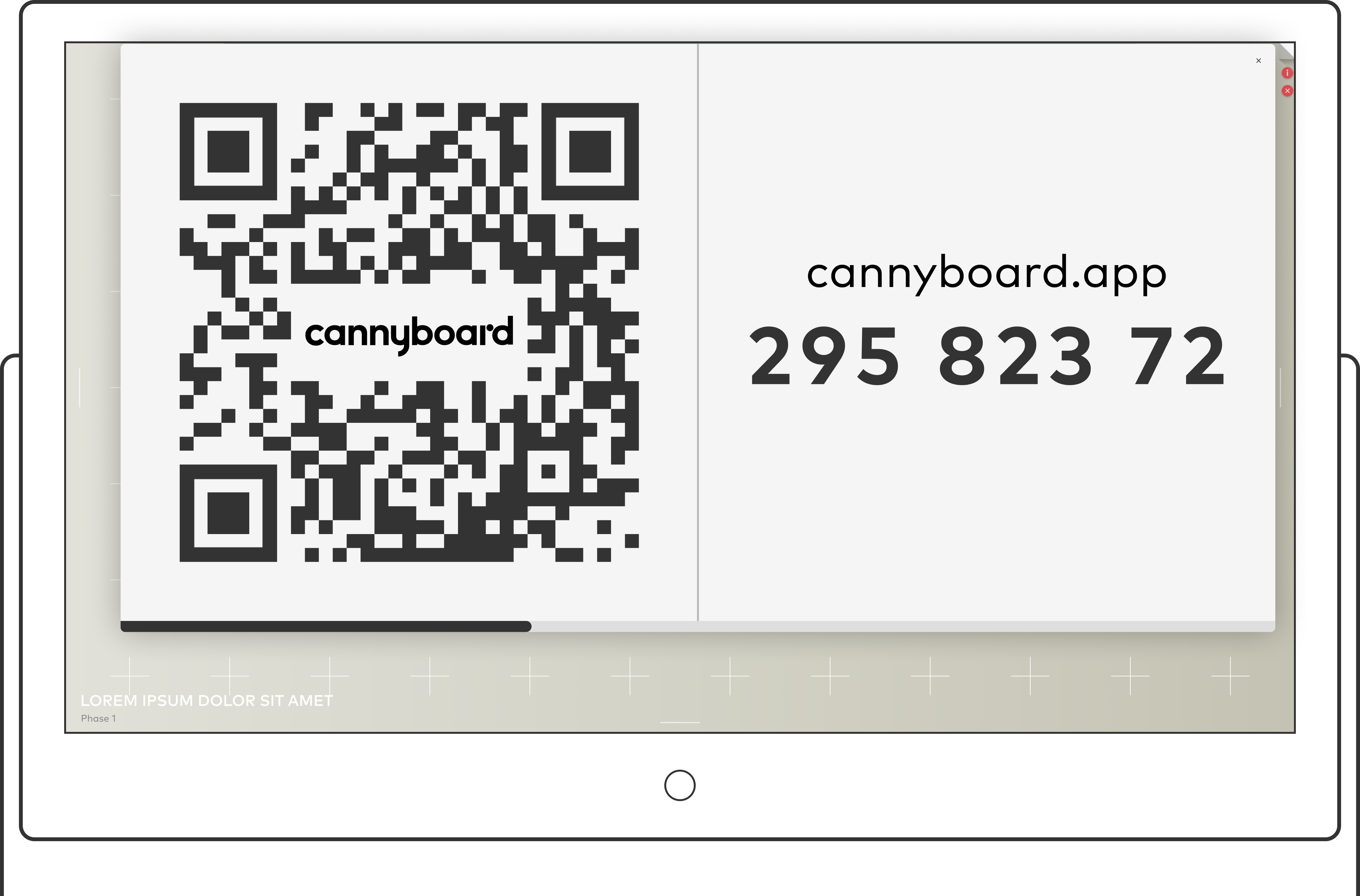 Verbinden des Endgeräts mit einer geöffneten Session – cannyboard